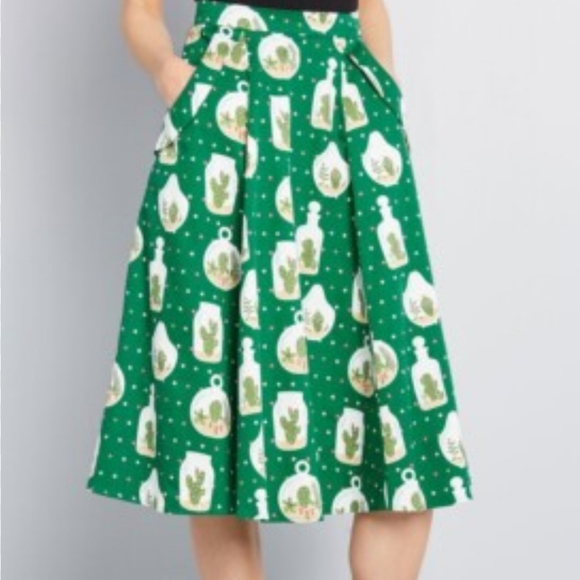 Modcloth | Skirts | Modcloth X Collectif London Theodora Cactus ...